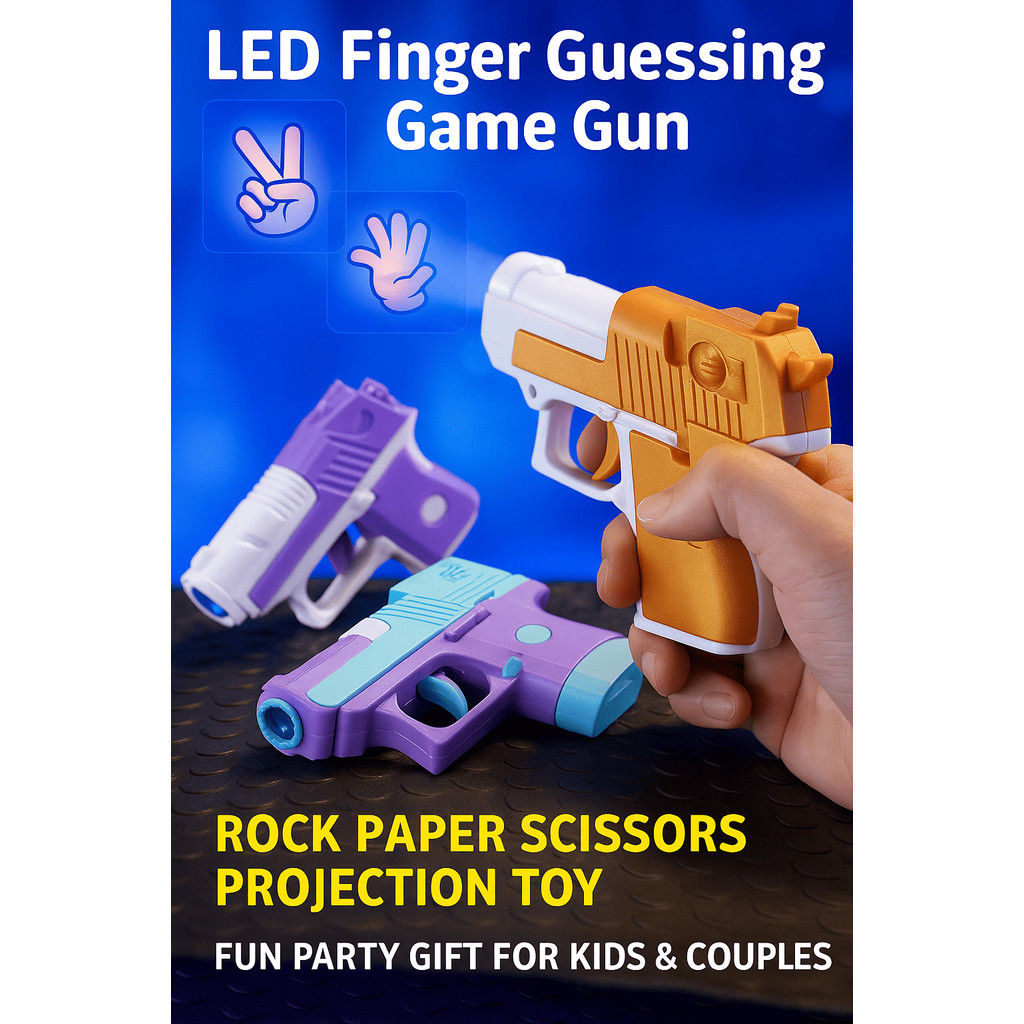 LED Guessing Game Gun 抖音创意剪刀石头布投影枪猜拳聚会互动游戏| Rock Paper Scissors ...