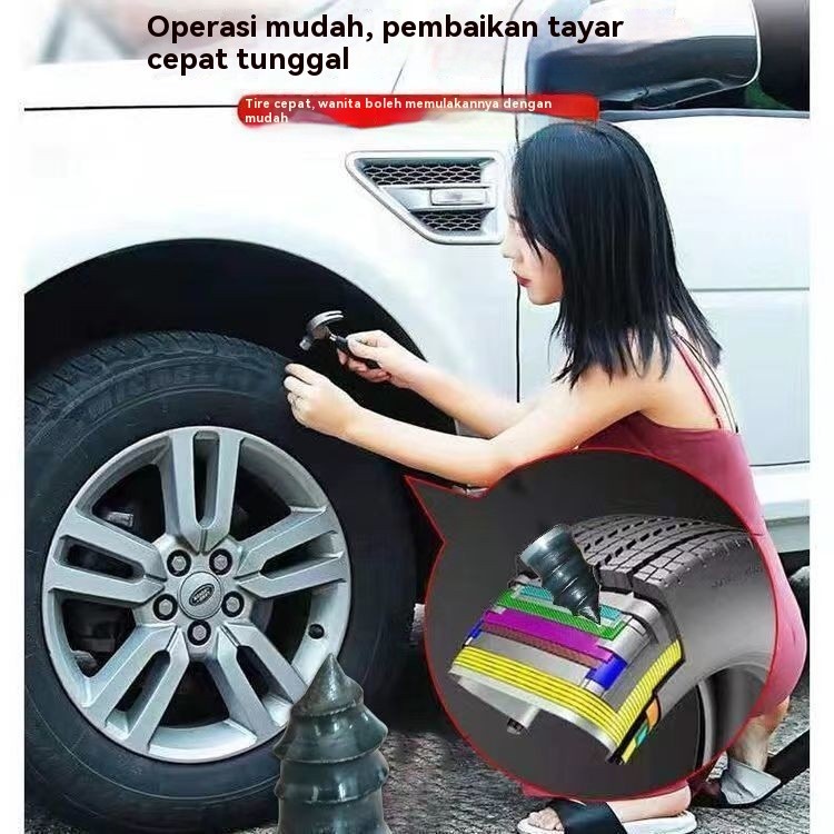 Paku Tayar Getah Hitam Khas untuk Tayar Vakum, Alat Baiki Tayar Mudah ...