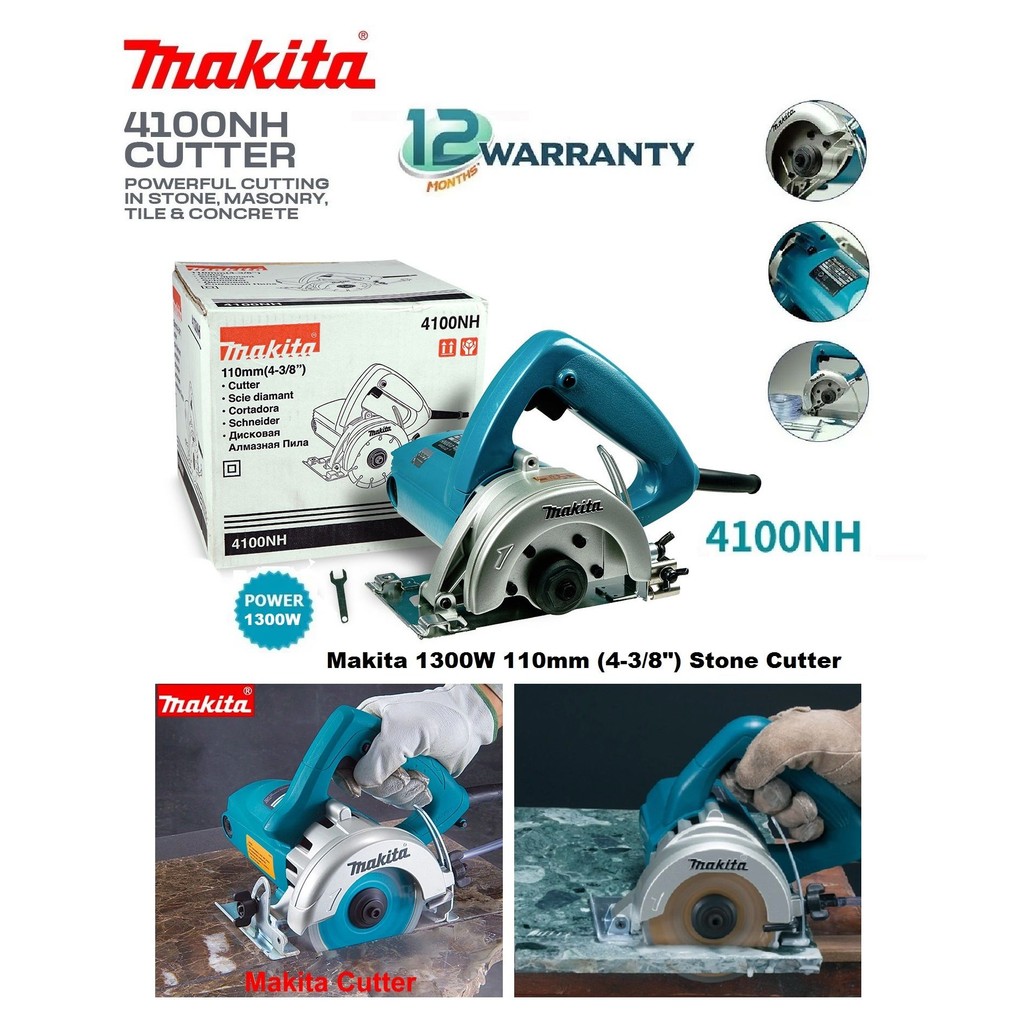Makita 4100NH (1300watt) Stone & Marble Cutter 4-3/8-inch / 100mm ...