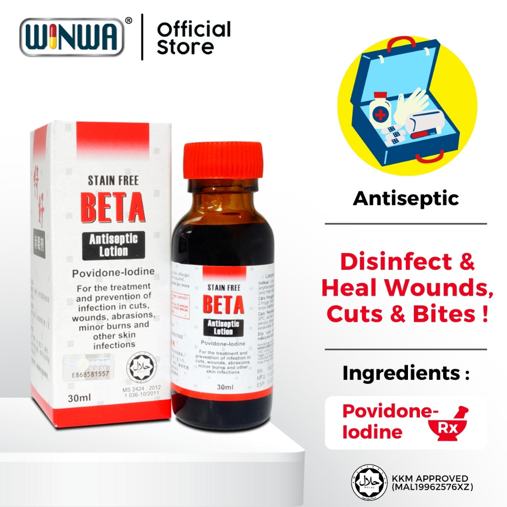 Beta Antiseptic Lotion For Wound Healing & Skin Infection (30ml ...