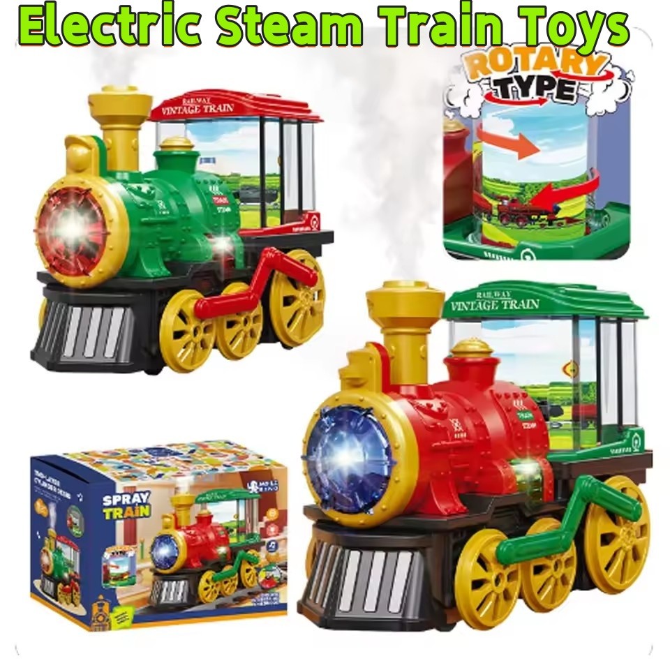 Electric Steam Train Toys With Lights and Sound Children's Electric ...