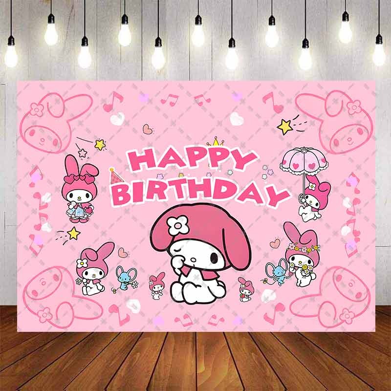 Cartoon Melody Party Birthday Backdrop For Photography Baby Shower Kids ...
