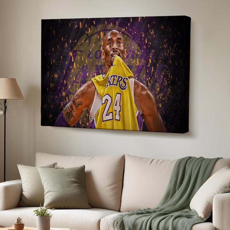 Basketball Renaissance Wall Art ,Kobe Bryant Pop Art Oil Painting ...