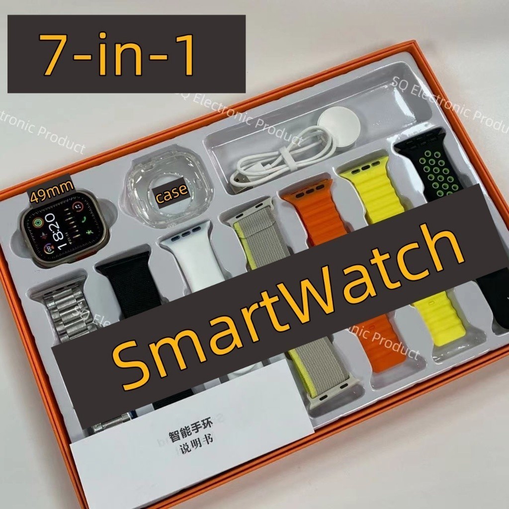 New smart watch smart watch 7 in 1 set 49mm full touch | Shopee Malaysia