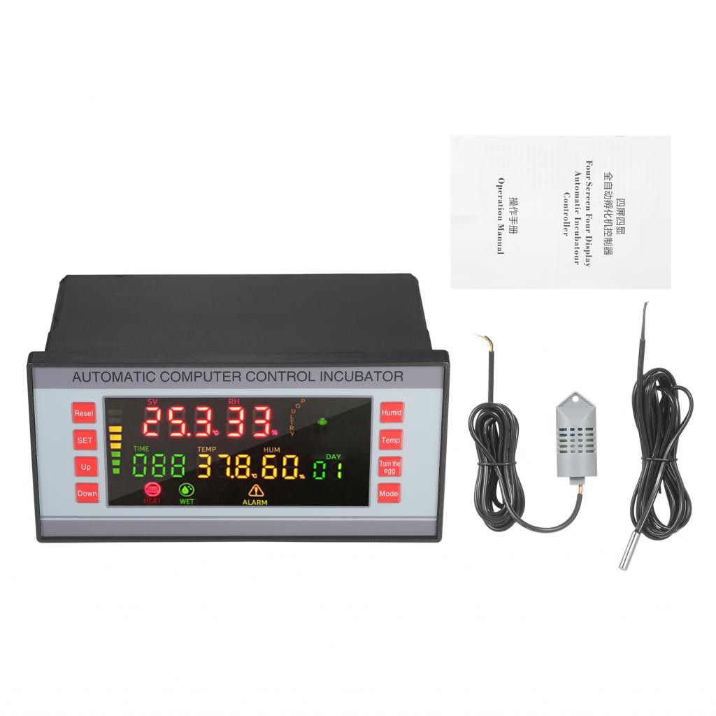 Yohooo Egg Incubator Controller Thermostat with Temperature Humidity Sensor Probe for Various ...