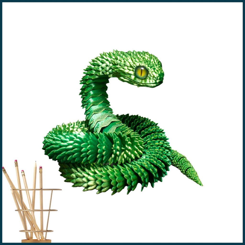 3D Printed Snake Toy Multi Joint Movable Snake Statue Articulated ...