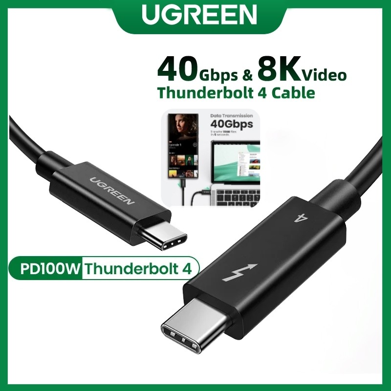 UGREEN Thunderbolt 4 Cable 40Gbps 8K@60Hz USB Type C to Type C Cable ...