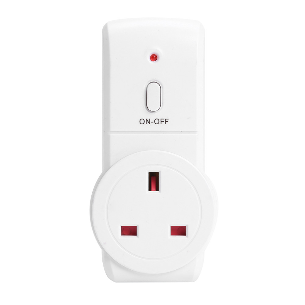 UK Plug House Power Outlet Light ON/OFF Switch Socket Wireless Remote ...
