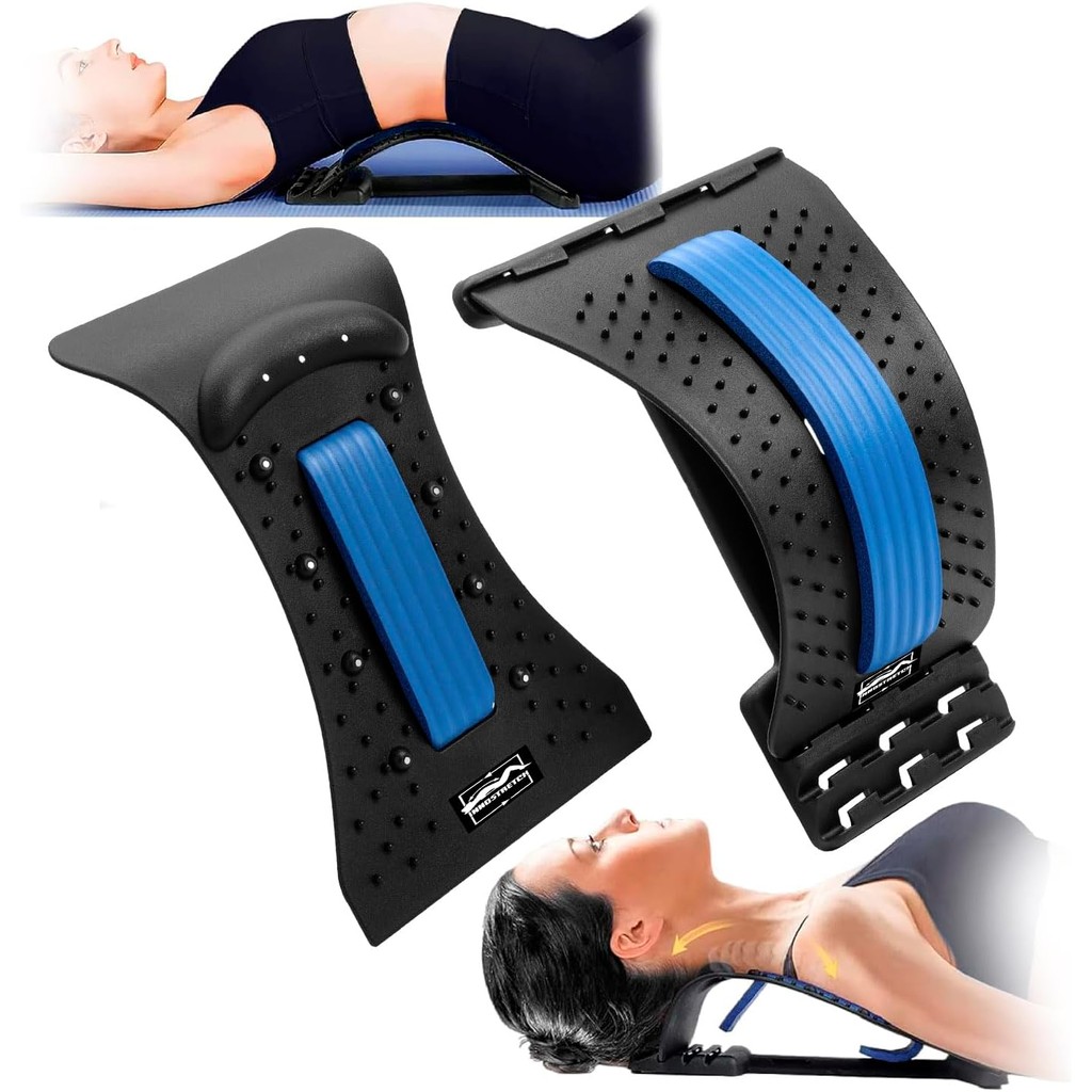 Back & Neck Stretcher Set - Two-in-One Solution for Lower Back and Neck ...