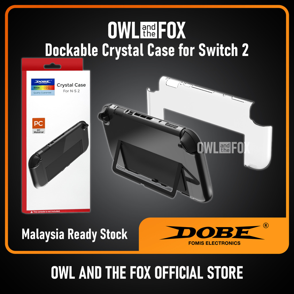 DOBE Nintendo Switch 2 Crystal Clear Case Protective Cover Switch2 Dockable Casing TNS-5119 ...