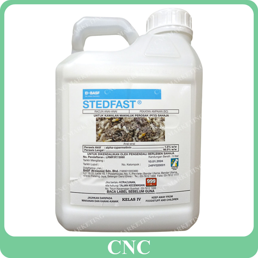 5L Stedfast BASF Alpha-Cypermethrin 1.5% Racun Serangga Anai-Anai ...