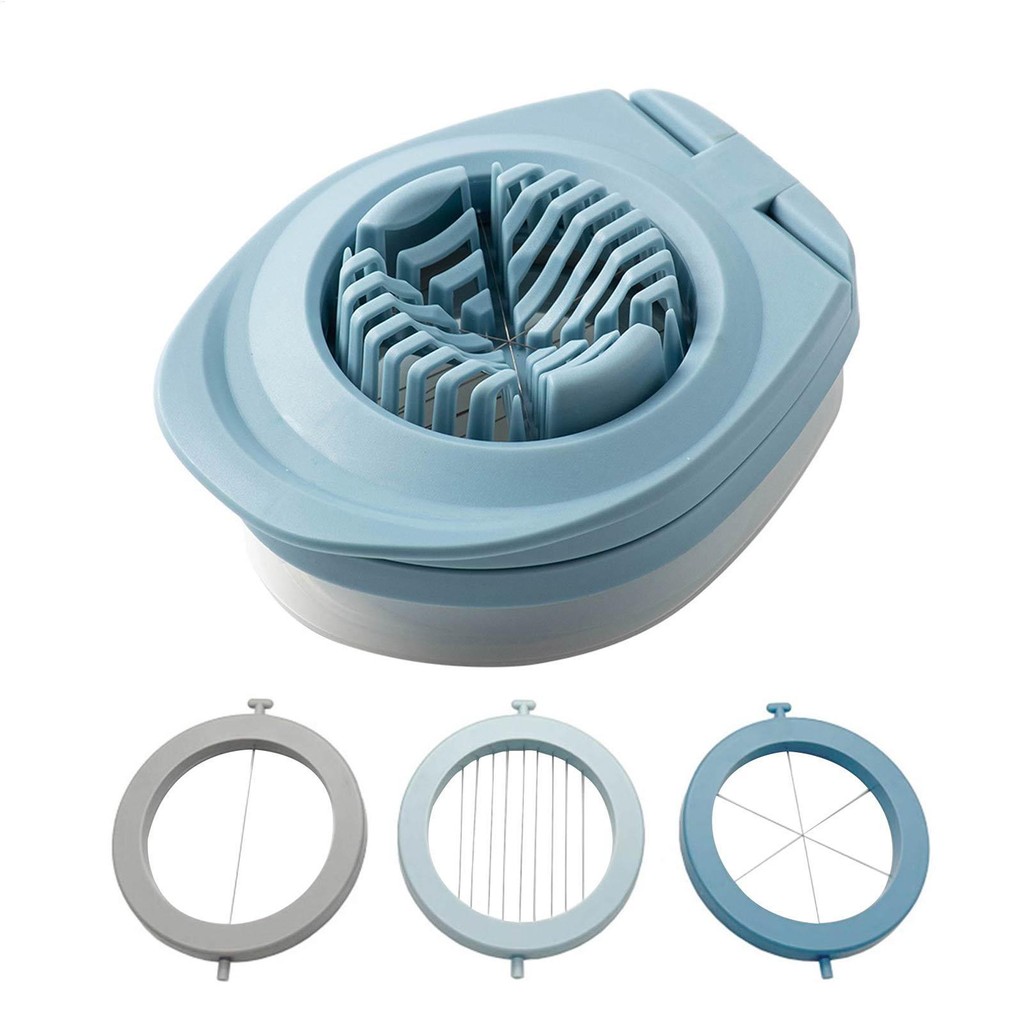 3-in-1 Boiled Egg Slicer Egg Cutter Divider Splitter Cut Egg Device ...