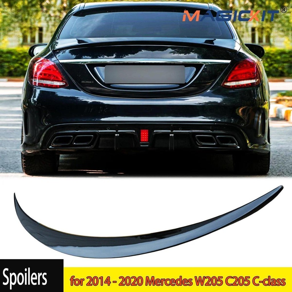 For Mercedes-Benz C-Class W205 4Door Sedan C63 C43 Style Rear Spoiler ...