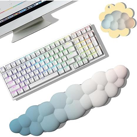 Mouse Pad Gaming Keyboard Wrist Rest Soft Cloud Mouse Pad Memory Foam ...
