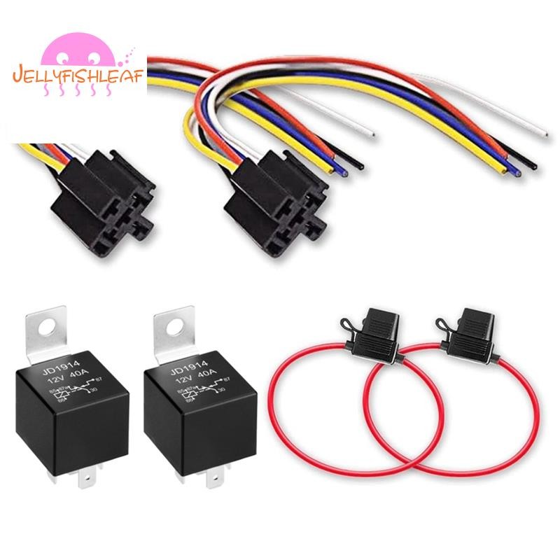 Automotive 5-Pin 30/40A 12V SPDT Relays with Interlocking Relay Sockets ...
