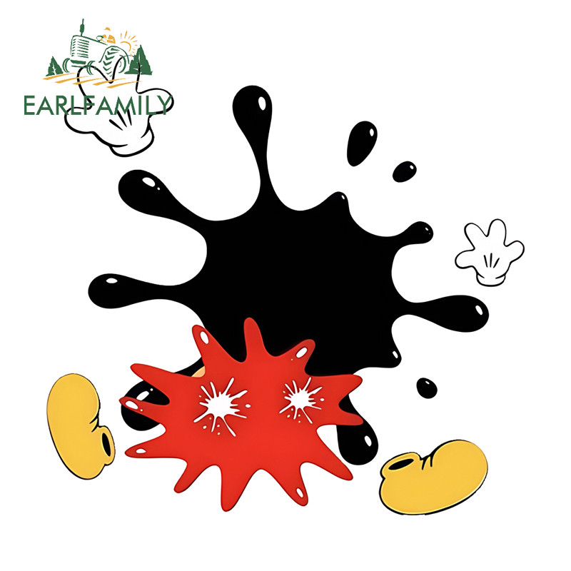EARLFAMILY Mickey Mouse Cartoon Car Sticker Creative Humorous Host ...