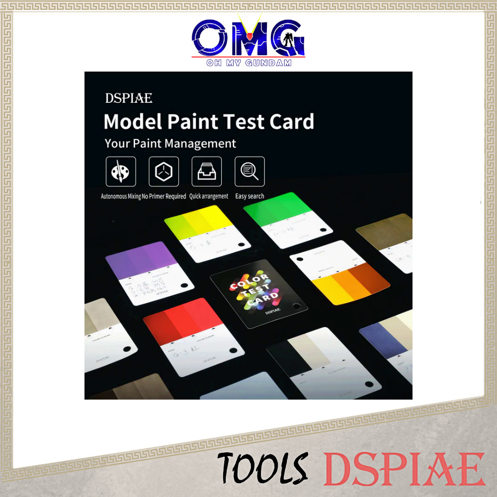 Dspiae Model Paint Color Test Card CC-01 Paint Color Testing Board ...