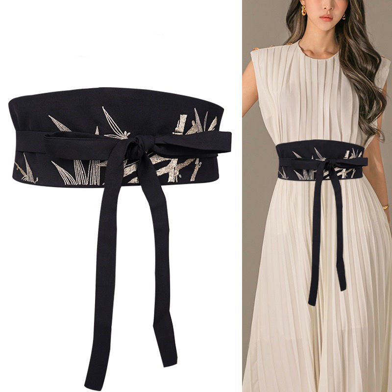 Wide Girdle Female Fabric Decorative Dress Narrow Waist Outer Hanfu ...
