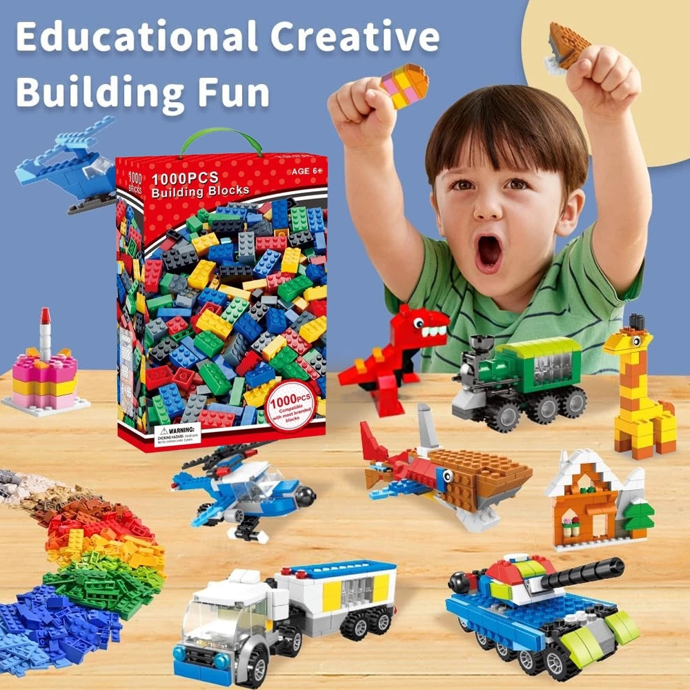 1000Pcs Kids Building Blocks Bricks Compatible Educational Toys Brick ...
