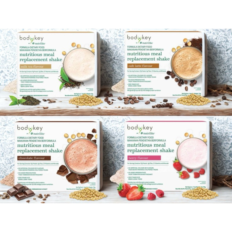 BodyKey by Nutrilite Meal Replacement Shake (berry/chocolate/cafe ...