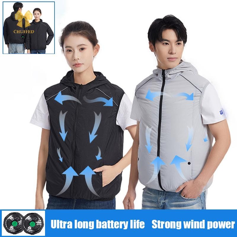 [Chuffed-t] New Style Fan Suit Vest Outdoor Labor Protection Work ...