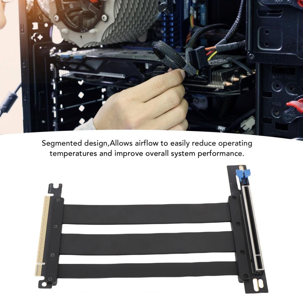 Alwaysonline PCIe 5.0 Riser Cable 128Gbps x16 GPU Extension 90 Degree ...