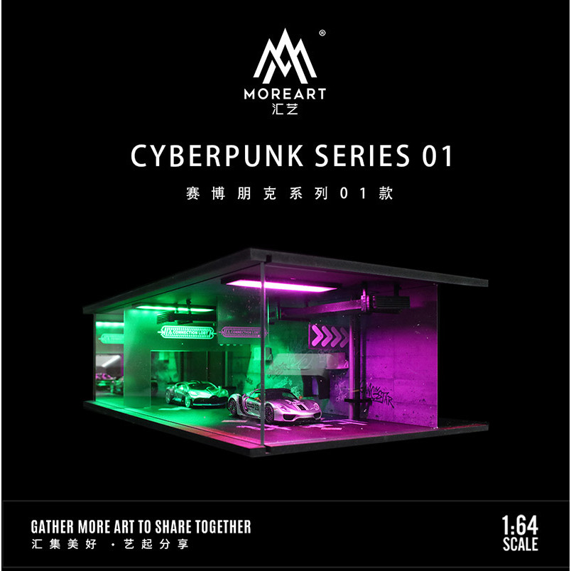 MoreArt 1/64 Cyberpunk Assembly Scene with Light Miniature Scene ...