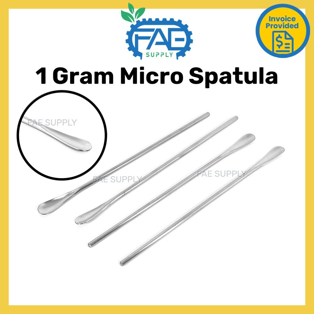 1 Gram Micro spatula stainless steel SS304 length 13 16 22 26cm ...