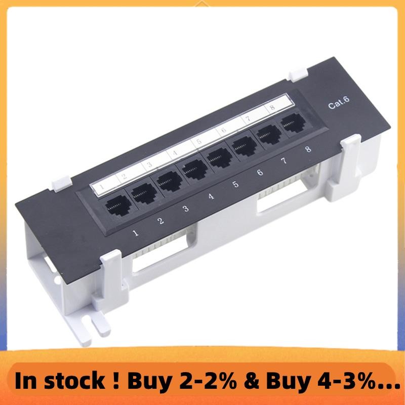8 Port Patch Panel for Cat. 6 Versatile Data Center Plastic Wall Mount ...