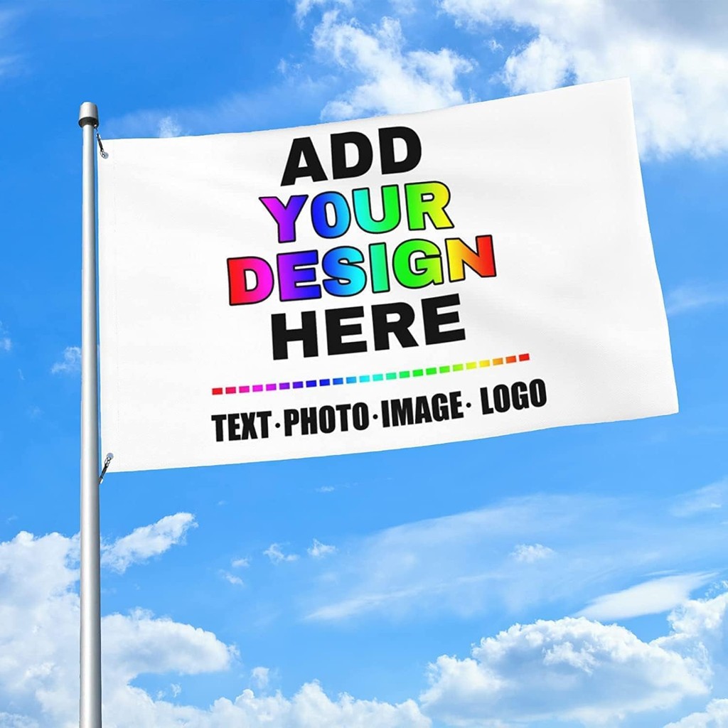 Custom Flags Design Your Own Text/Logo/Photo One Side Custom Flag ...