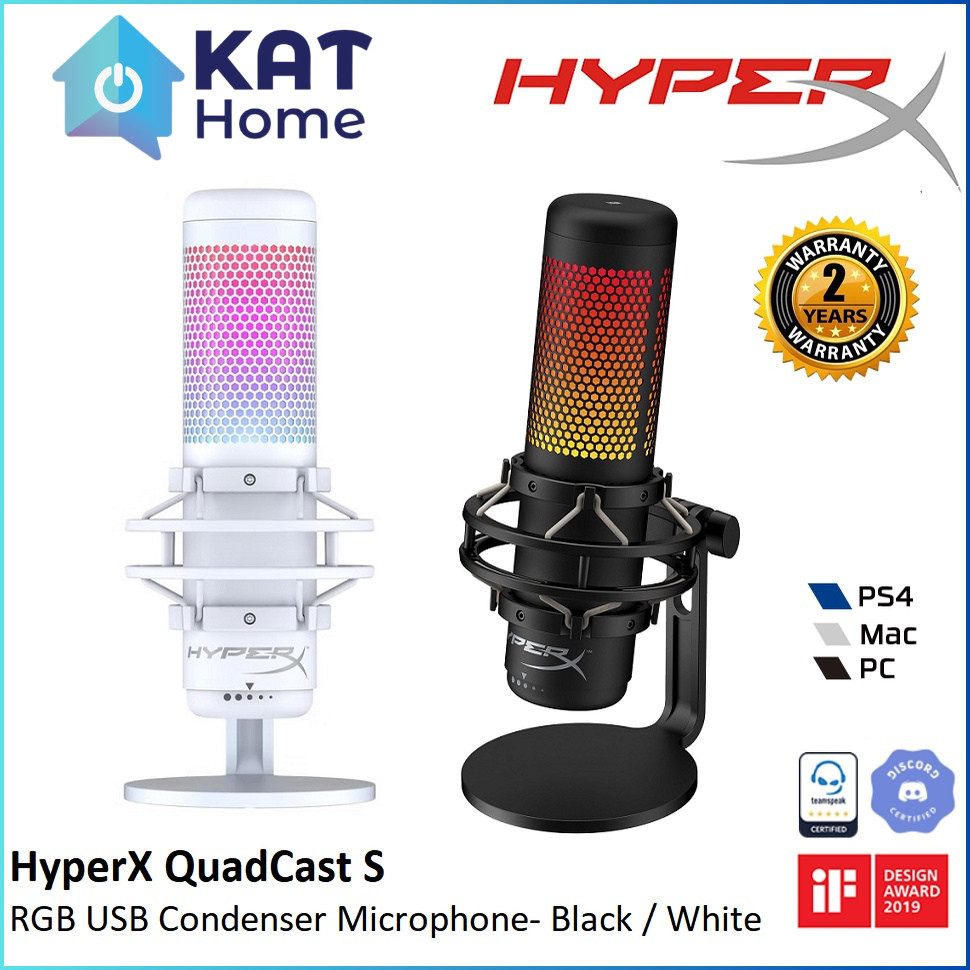 HYPER-X HYPERX QUADCAST S USB CONDENSER GAMING MICROPHONE WITH RGB ...