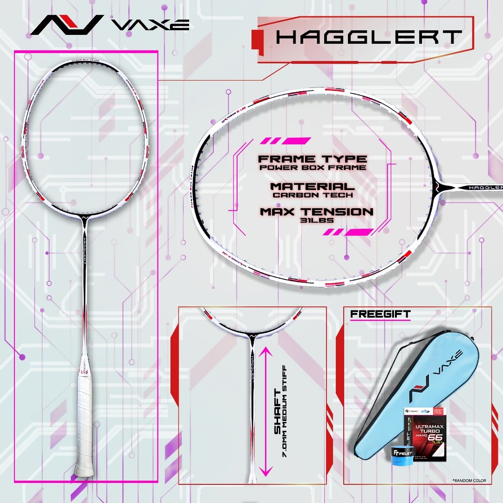 VAXE HAGGLERT 4U Badminton Racket 100% Original | Shopee Malaysia