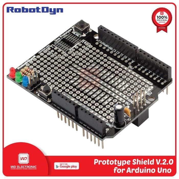 PART & TOOL ROBOTDYN PROTOTYPE SHIELD v2.0 ARDUINO UNO PROTO BOARD UNO CO27 | Shopee Malaysia