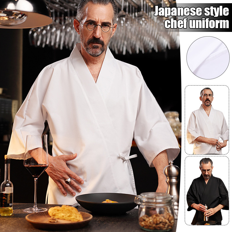 Japanese Style Chef Uniform Izakaya Sushi Restaurant Chef Jacket Kimono ...