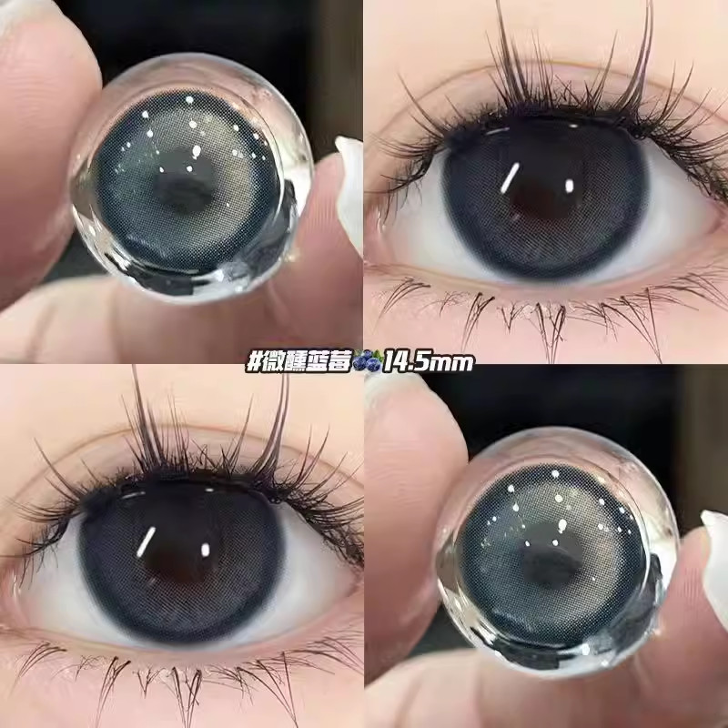 【LensQueen 24 jam hantar stok】kanta lekap warna blueberry diameter ...