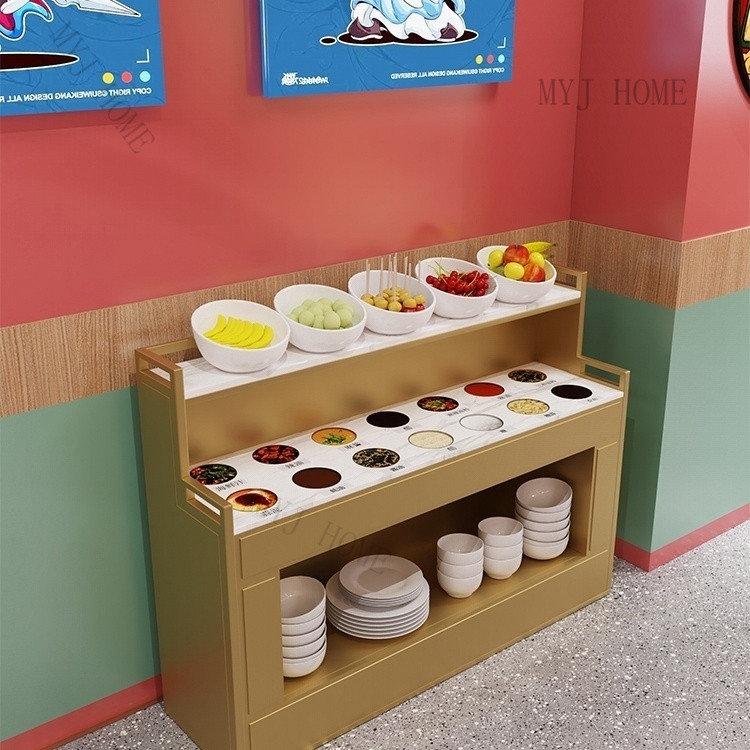 Seasoning table commercial hotpot seasoning table dipping sauce cabinet ...