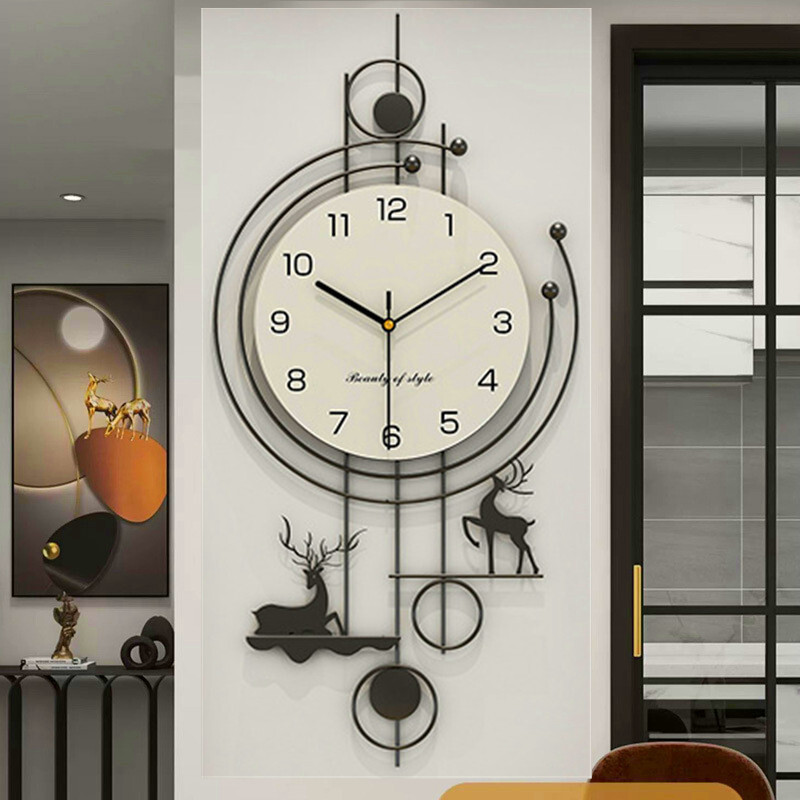 SG Wall Clock 28cm Chinese Clock Vintage Silent Quartz Wall Clock ...