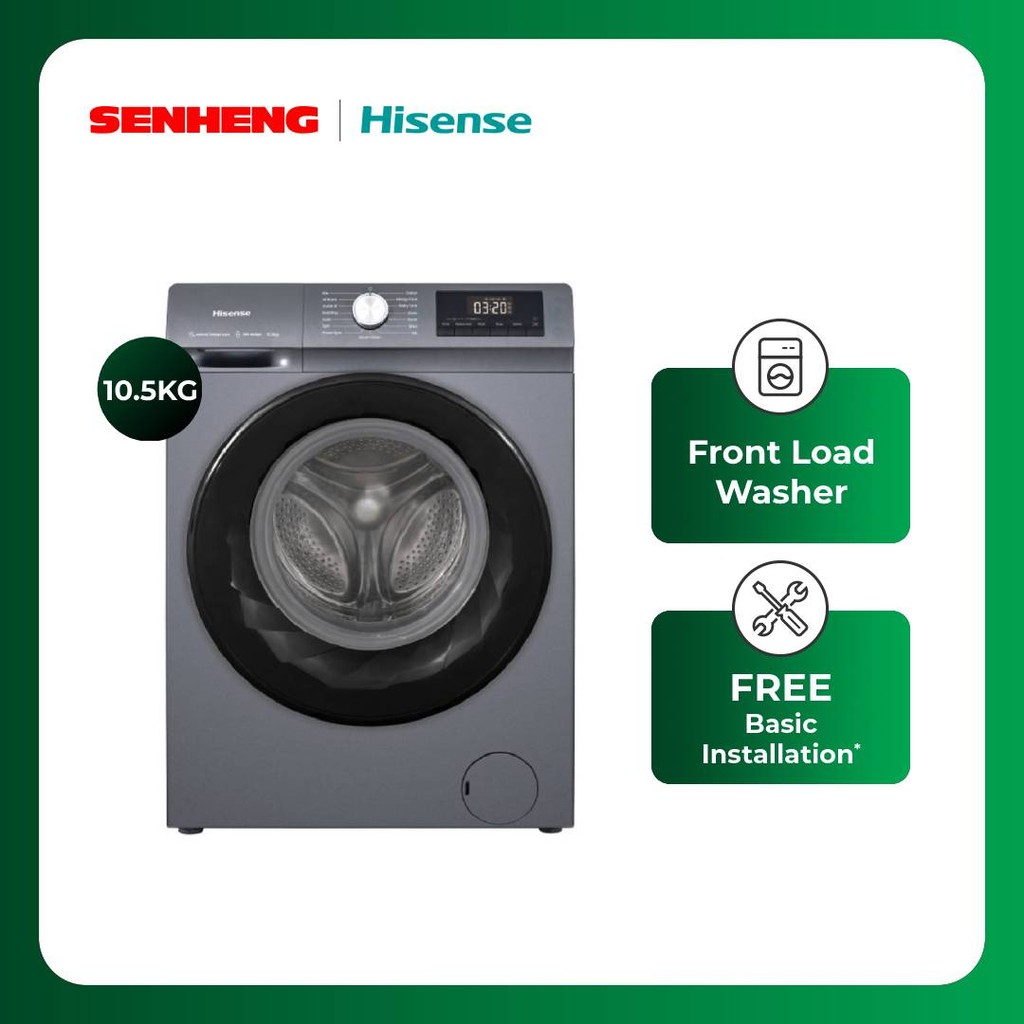 Hisense N1 Series 10.5kg Inverter Front Load Washer Washing Machine ...