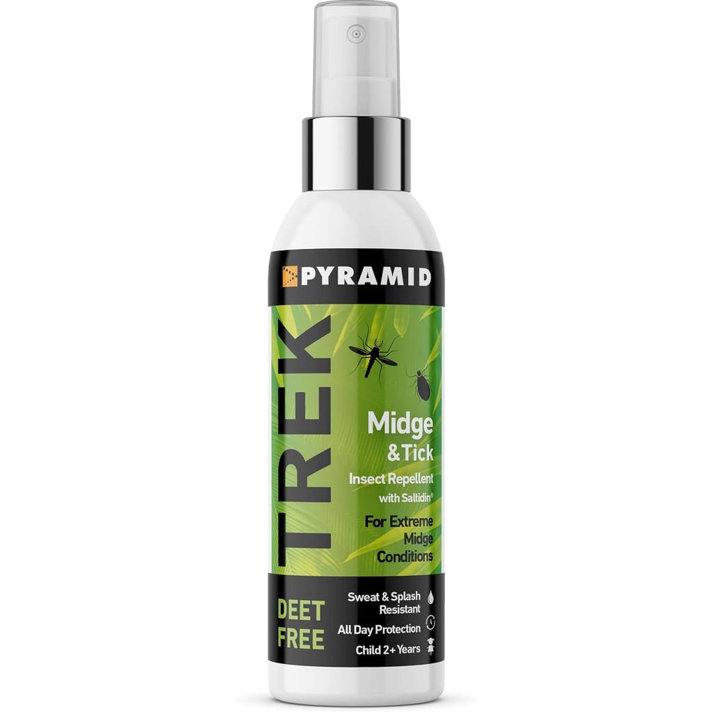 Pyramid Trek Midge and Tick Midge/Tick/Mosquito Repellent DEET-Free ...