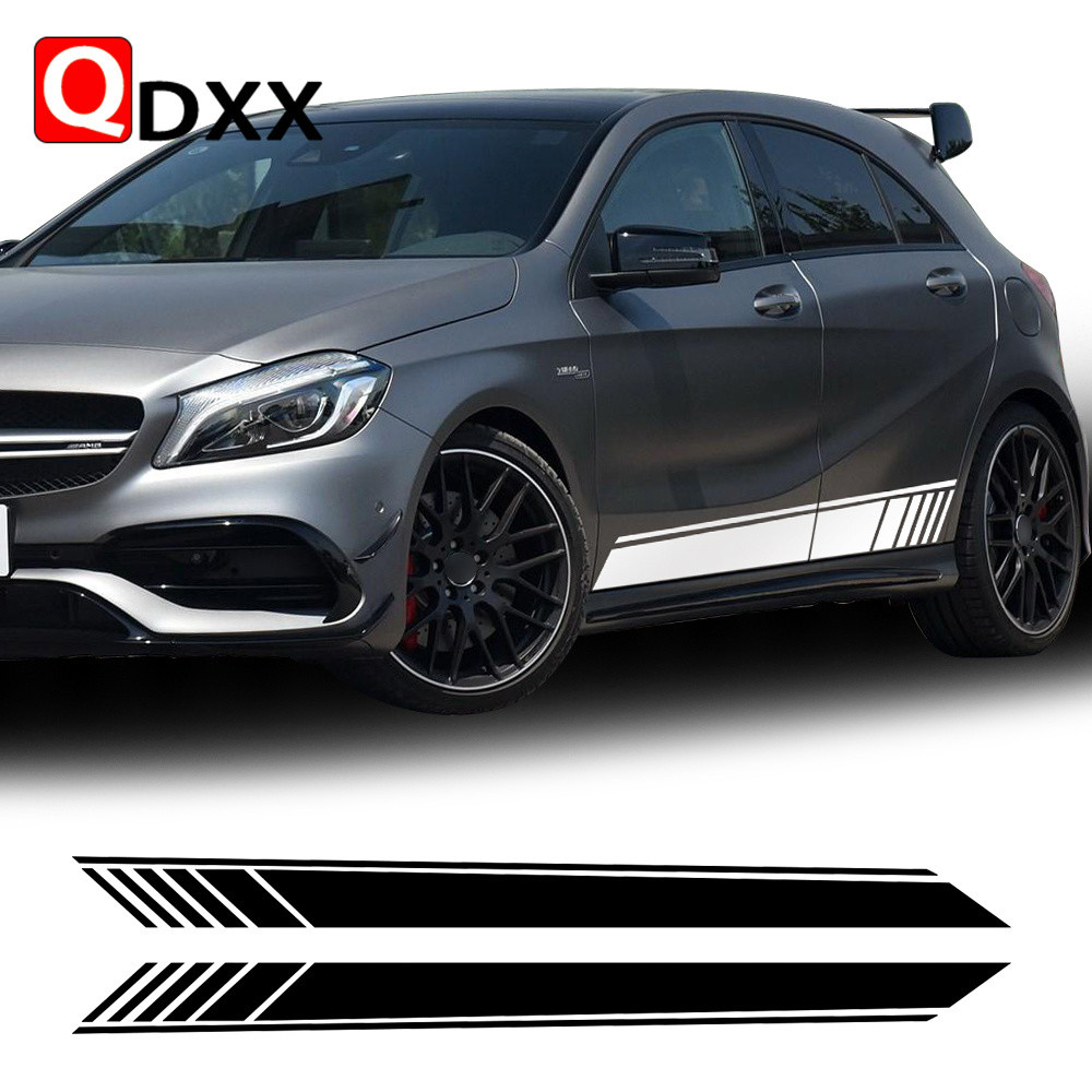 New Edition 1 Style Side Skirt Racing Stripe Vinyl Decal Stickers for ...