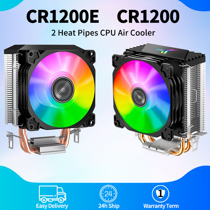 Jonsbo CR1200 LGA1700 2 Heat Pipe 9CM Fan Air Tower Cooler CPU RGB 3Pin ...