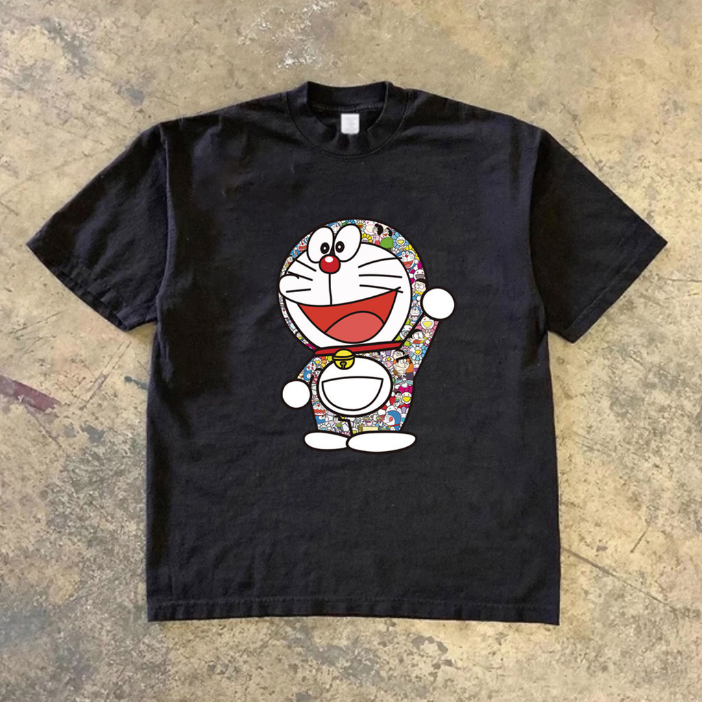 new Fashionable, trendy, personalized Doraemon print 2025 summer loose ...