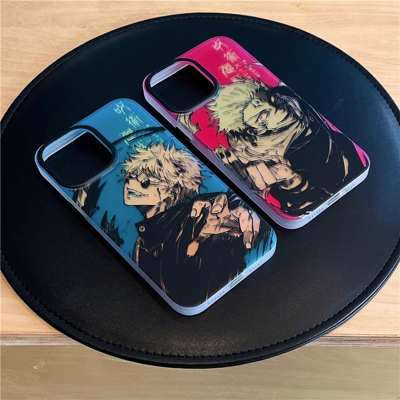 Laser Matte Hard Case for iPhone 16 15 13 11 12 Pro Max Jujutsu Kaisen ...