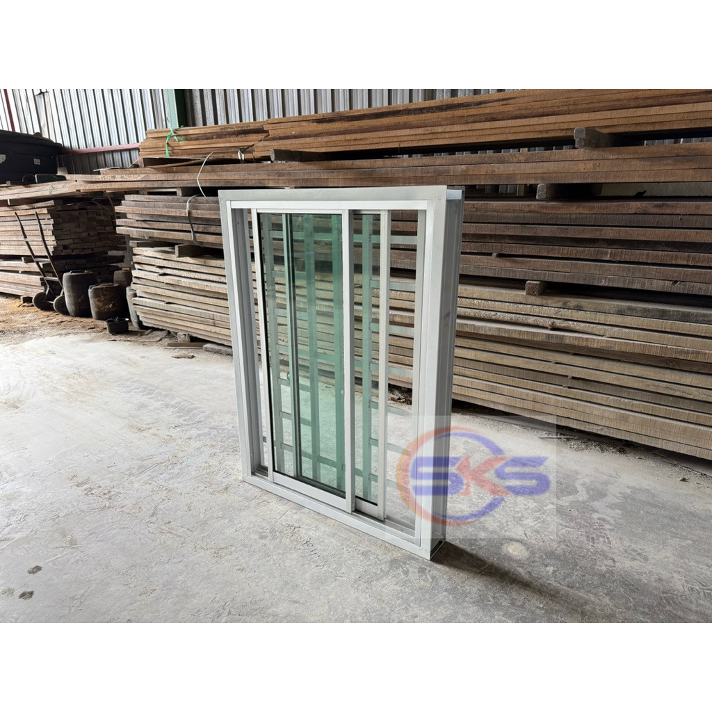 SKS 2in1 White Undercoated Window Green 910mm(W) x 1215mm(H) Slide ...