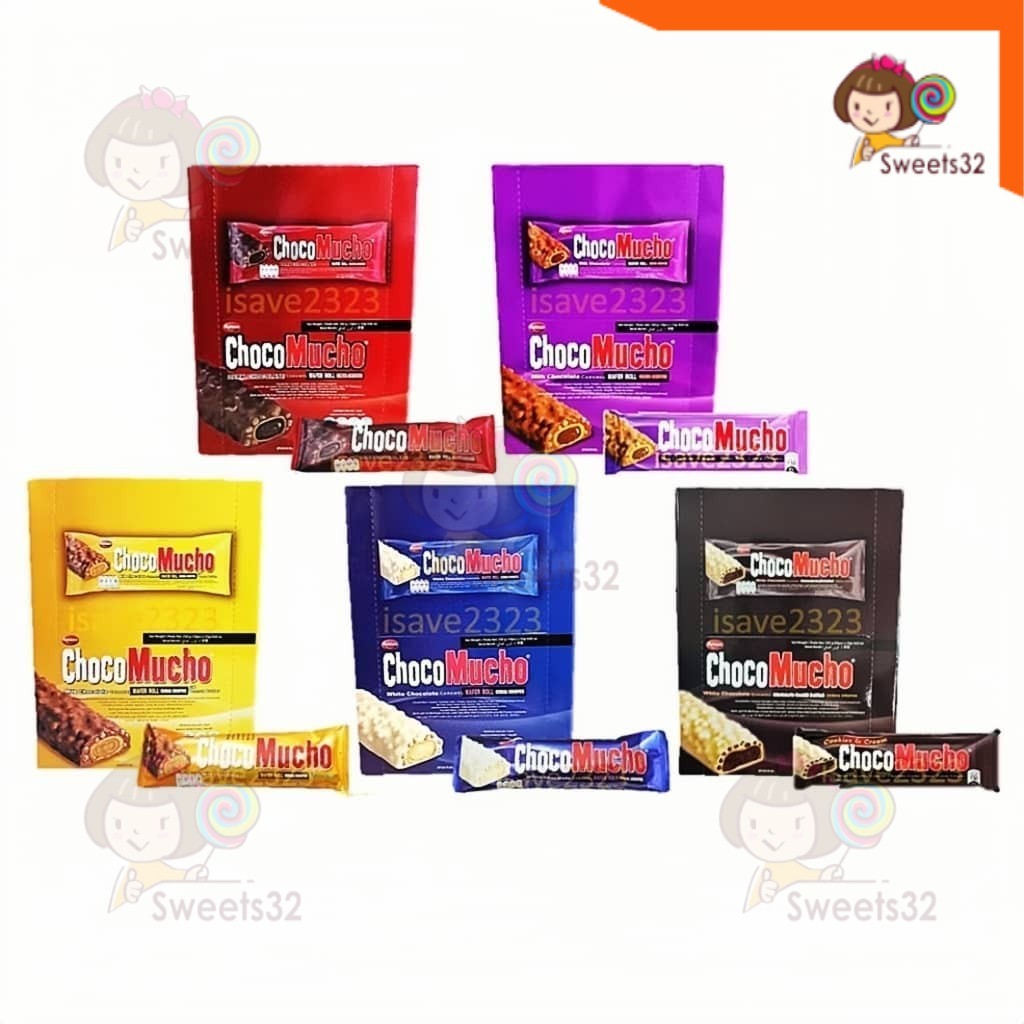 (BOX) 10pcs Rebisco Choco Mucho Caramel Wafer Roll Cereal Crispies ...