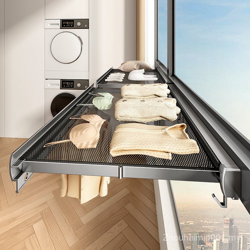 Tiandiyu Balcony Invisible Folding Drying Rack Shoe Drying Rack ...