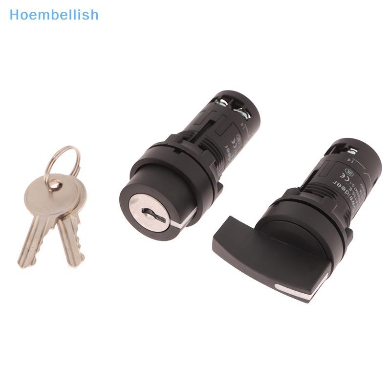 22MM Key Knob Switch 1NO1NC 2/3 Position Self Locking Select Rotary ...