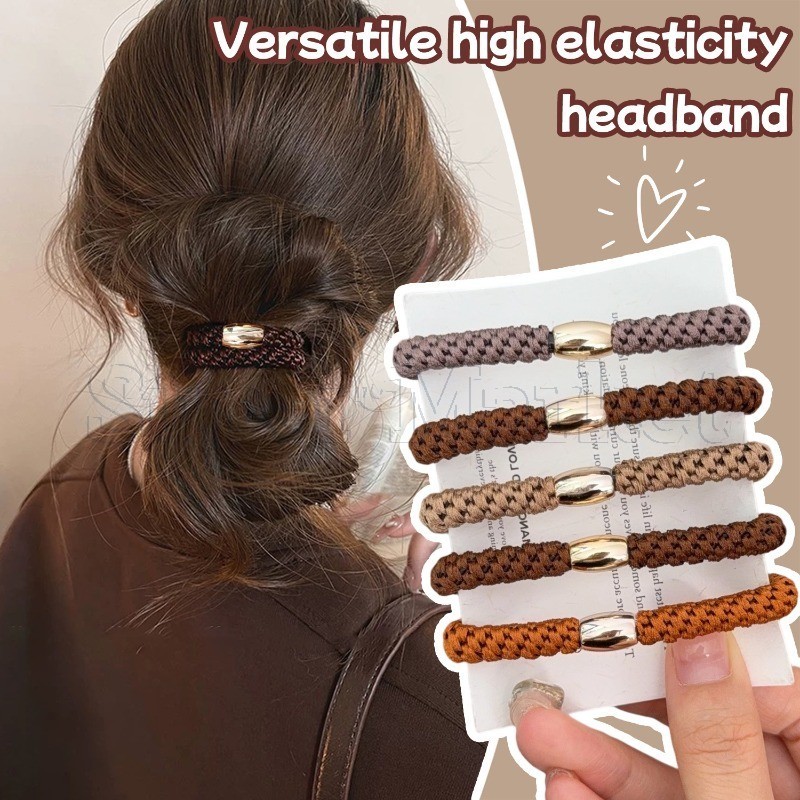 5/10Pcs Braided Twisted Hair Rings - Women Hair Accessories - Fashion ...