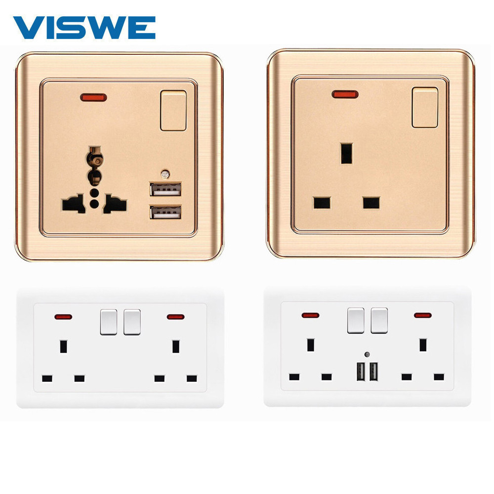 VISWE | usb socket | universal socket | double socket | wall socket | power socket | C50 ...