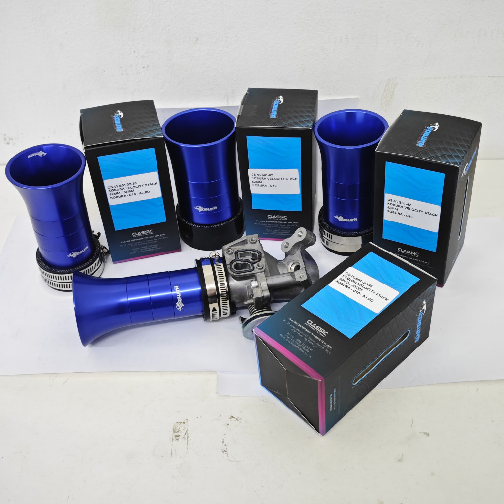100% ORIGINAL KOBURA TRUMPET TAPER BORE THROTTLE BODY VELOCITY STACK ...